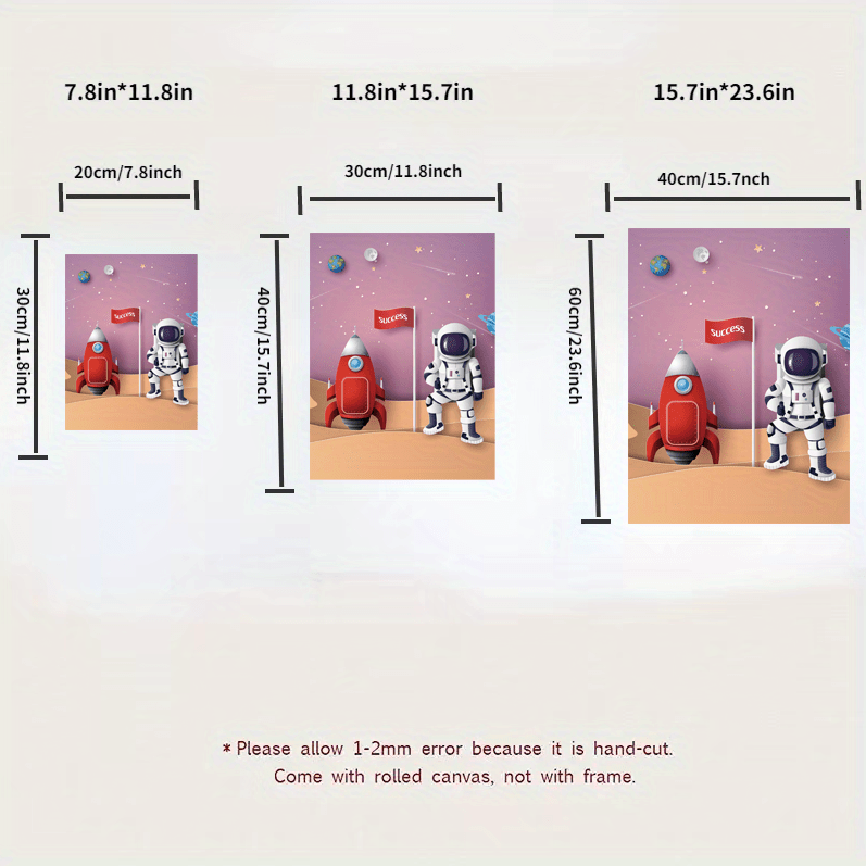 Art Canvas Poster Space Astronaut Painting Canvas Wall Art - Temu ...