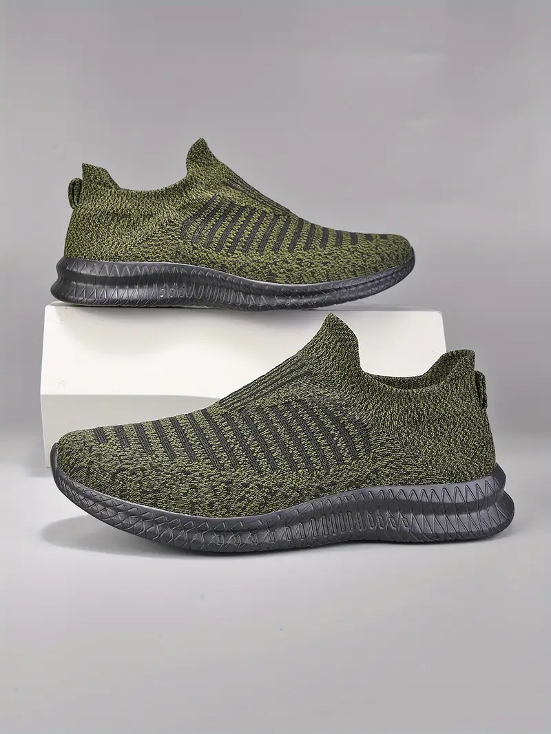 Mens Knitted Breathable Lightweight Slip On Casual Shoes Sock Shoes Spring And Summer High