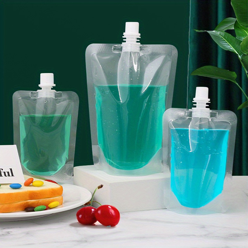 Transparent Disposable Drink Pouches Coffee Milk Tea Beer - Temu