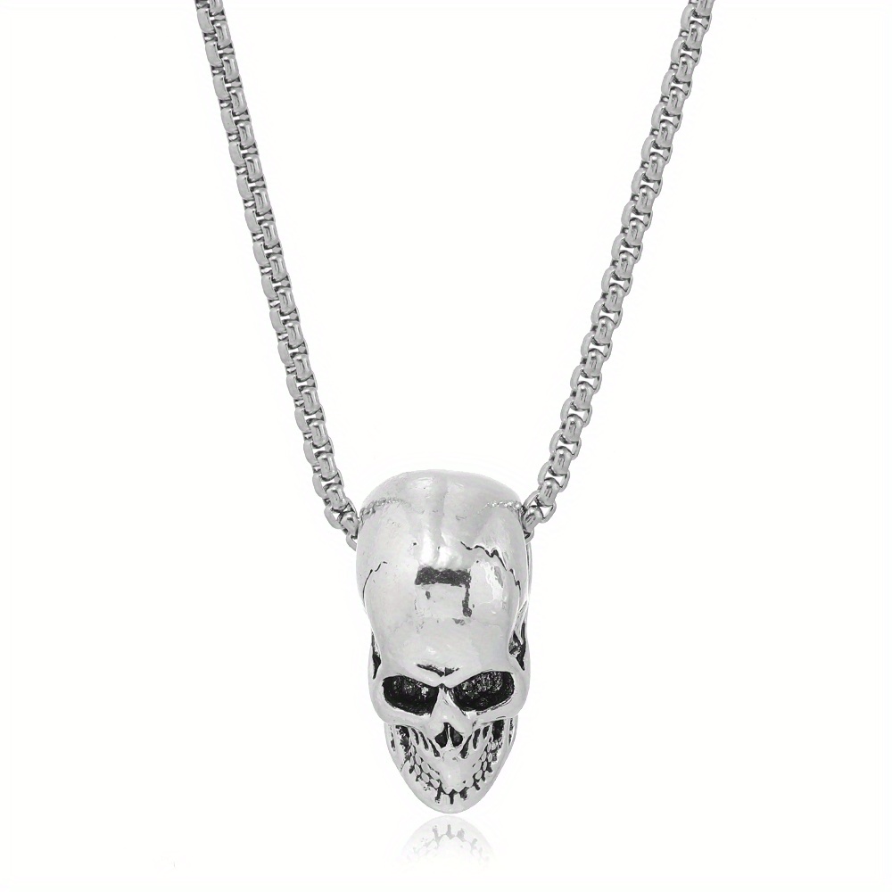 Retro Creative Skull Pendant Alloy Necklace Jewelry - Temu United Kingdom