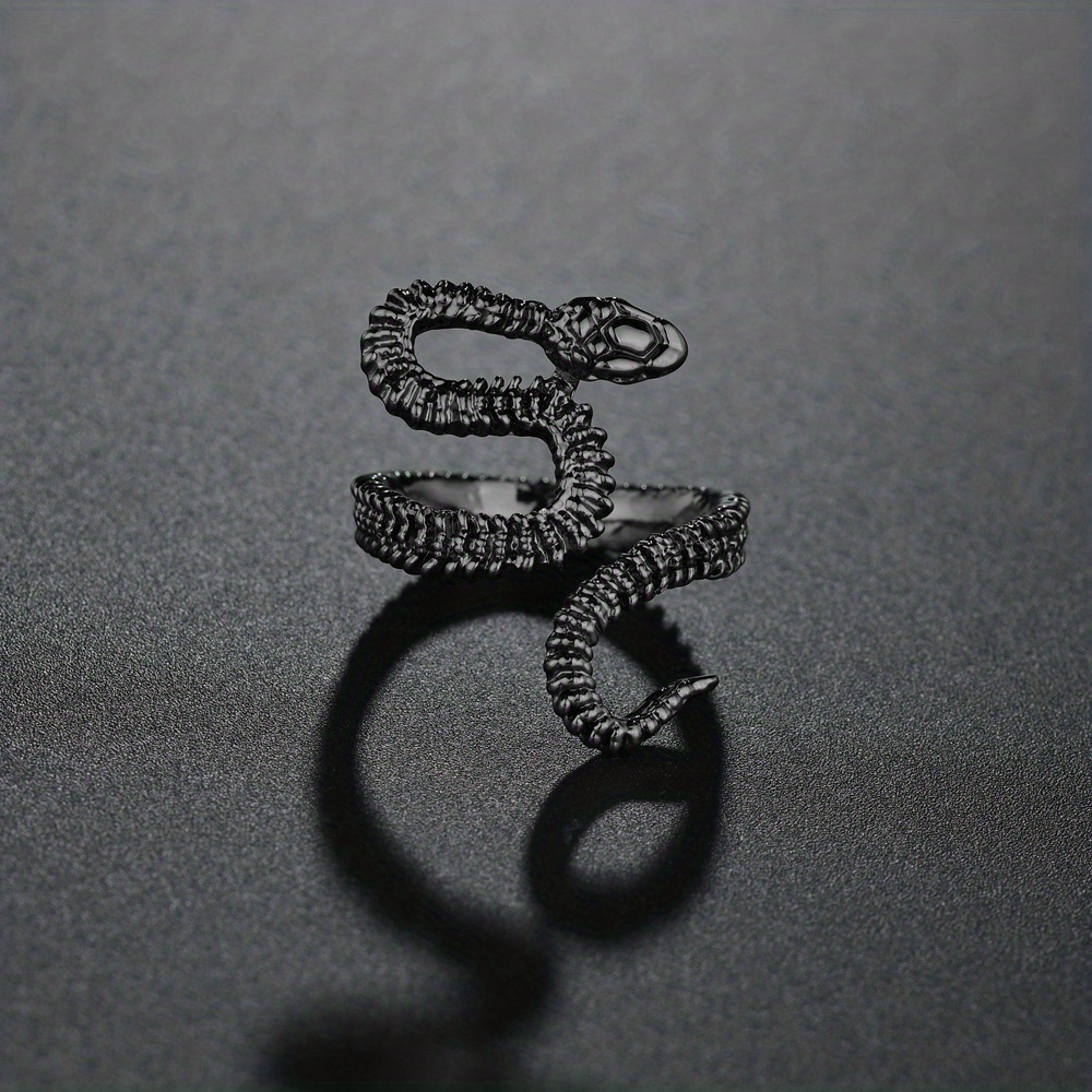 Vintage Irregular Snake Shaped Ring Simple Silvery Versatile - Temu ...