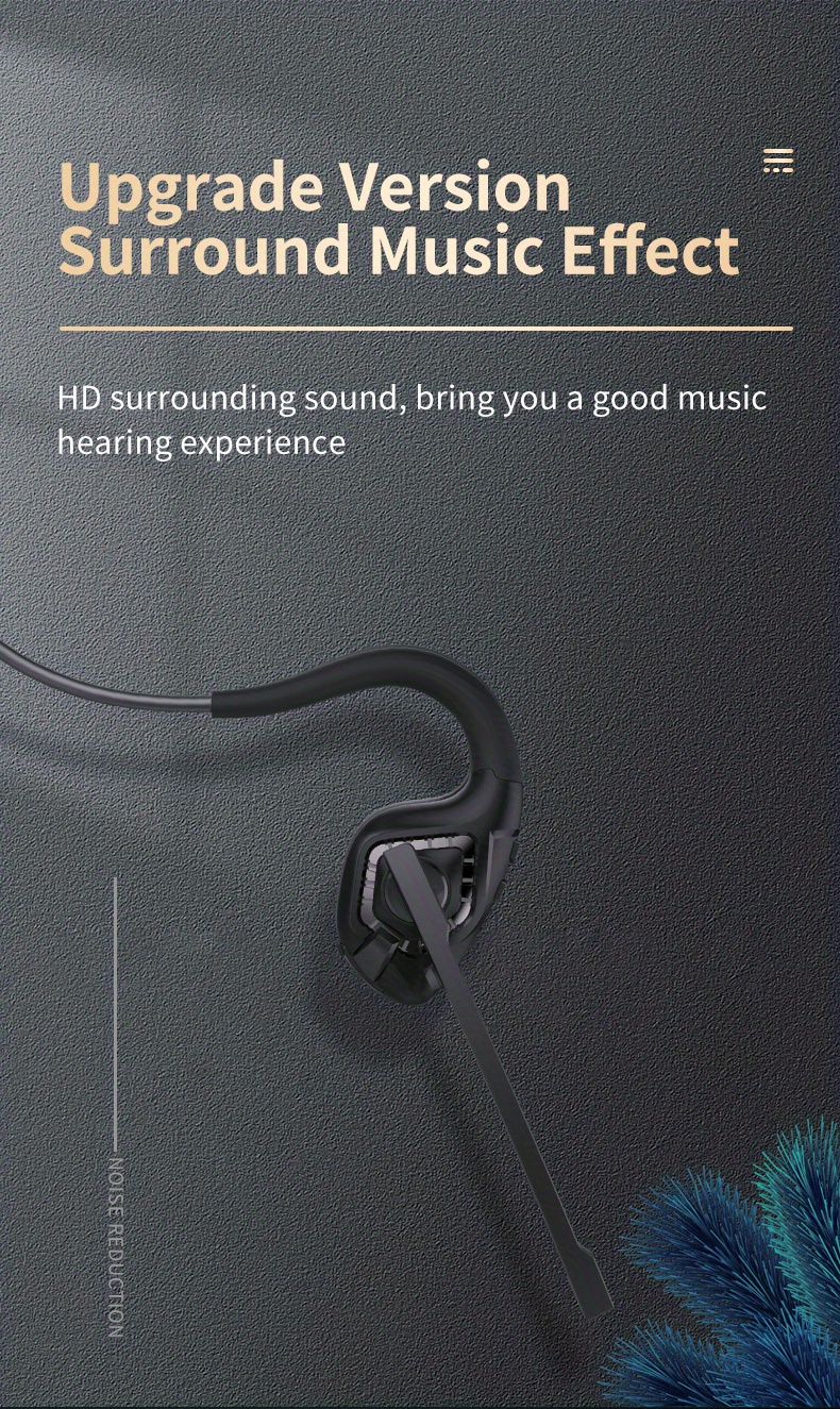 Wireless 5.3 Open Ear Headset Wireless Air Conduction Stereo - Temu ...