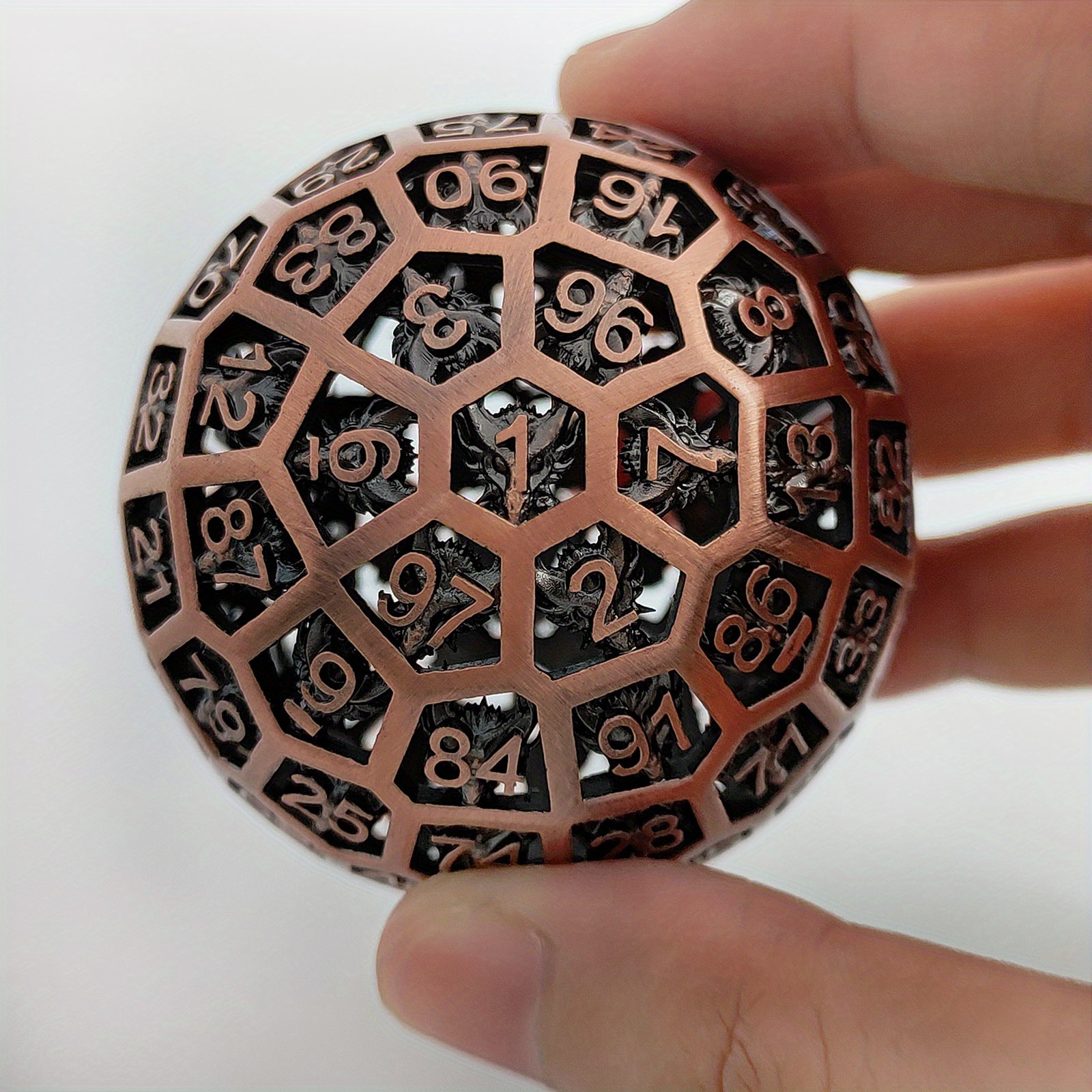 D100 Metal Dice 100 Sided Hollow Polyhedral Dice Rpg Mtg - Temu