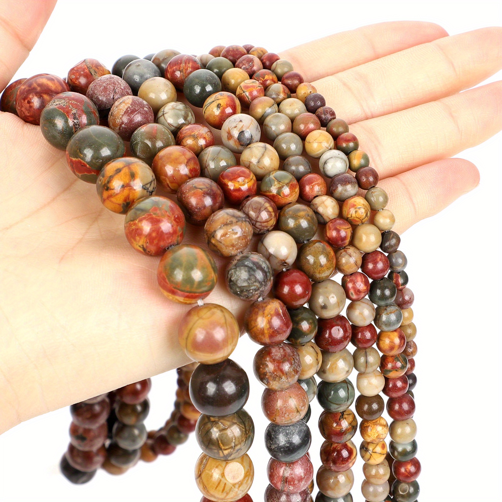 multi size vibrant red turquoise natural stone beads 4 12mm - Temu Norway