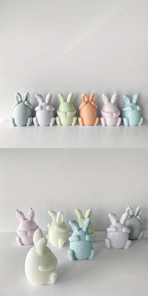 Easter Bunny Shaped Candle Silicone Mold Diy Covering - Temu Australia