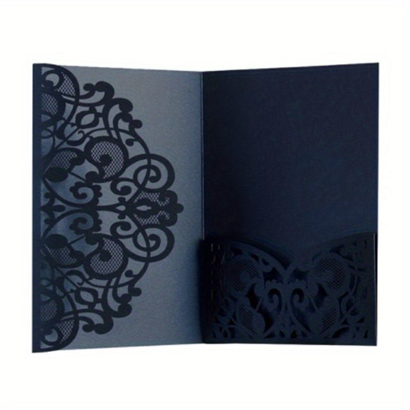 Hollow Elegant Laser Cut Wedding Invitation Card Cover - Temu United ...