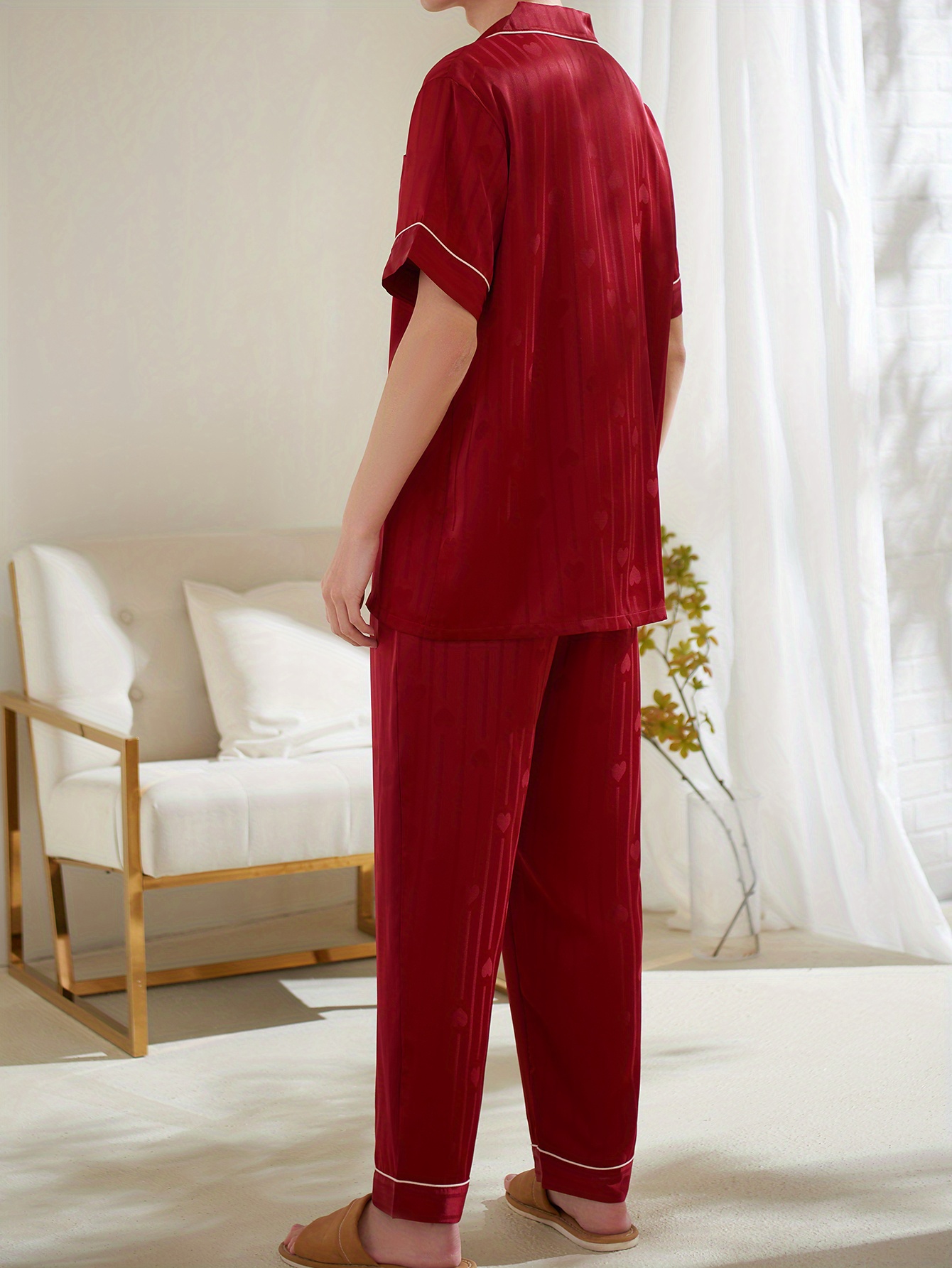 casual v neck button short sleeves pockets shirts pants sets - {region ...