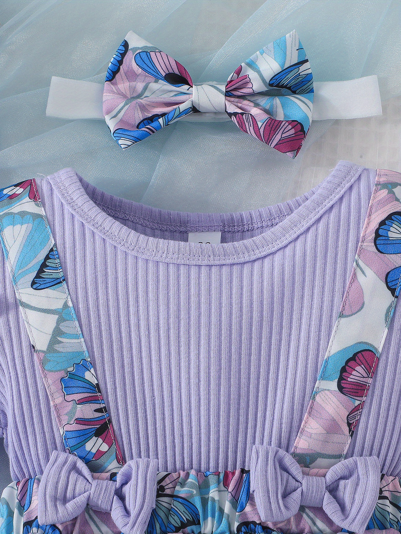 Baby Girls Cute Butterfly Graphic Print Short Sleeve Onesie - Temu ...