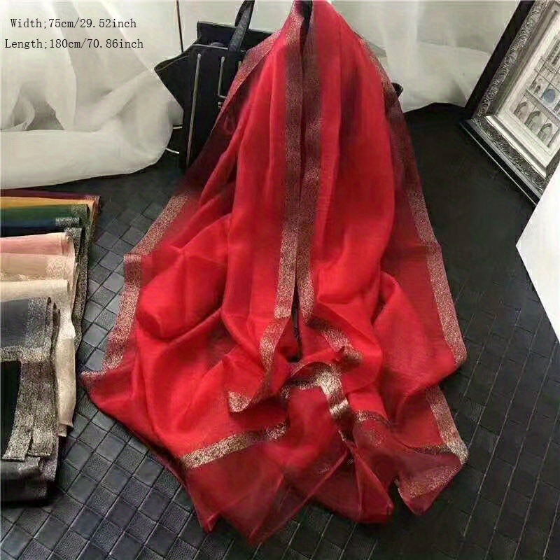 solid color thin breathable chiffon scarf trendy - Temu Netherlands