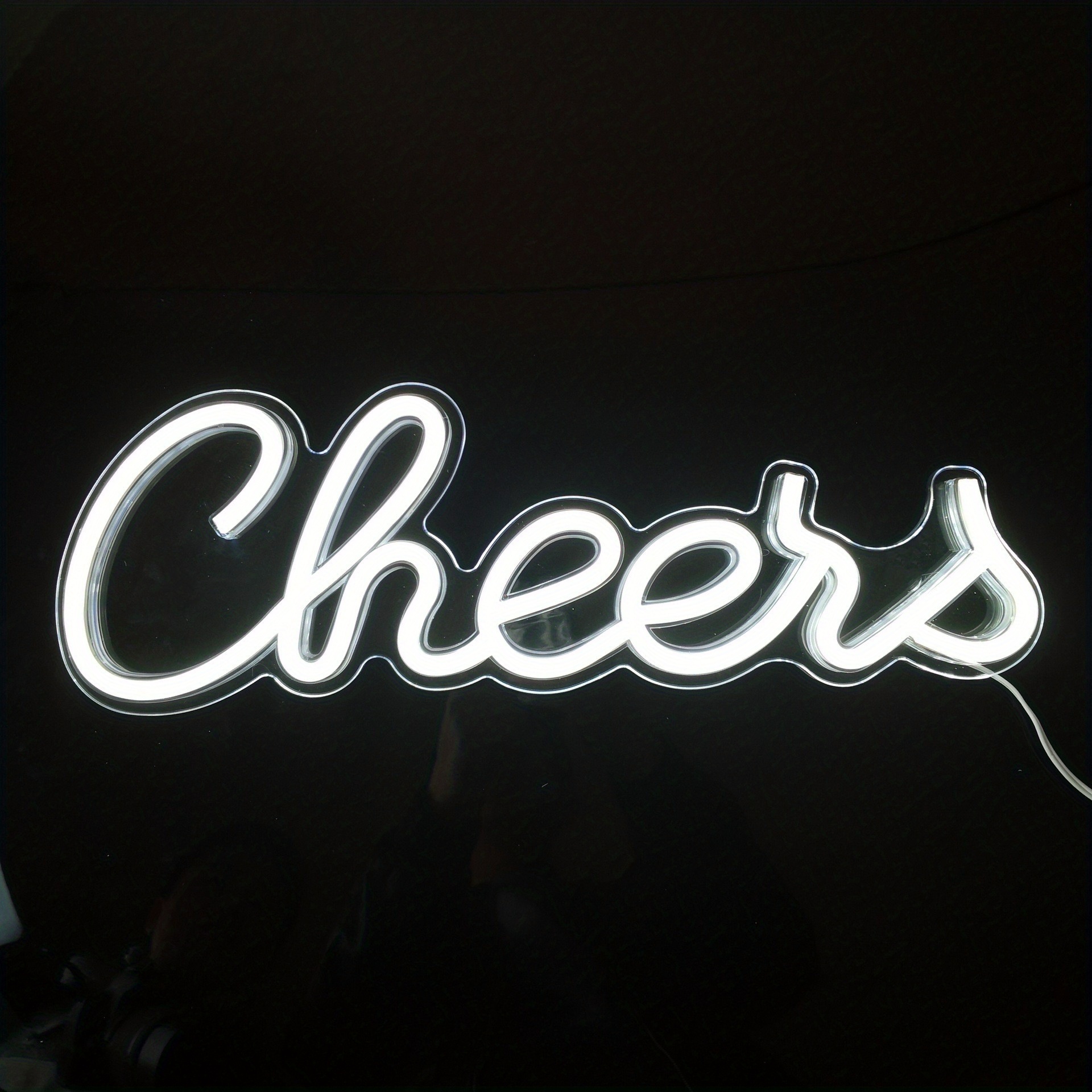 Cheers Neon Sign Led Neon Light Sign Wall Decor Usb Powered - Temu