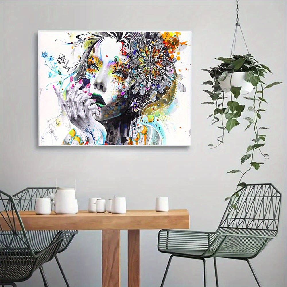 Modern Flower Head Wall Art Abstract Canvas Prints Home - Temu Australia