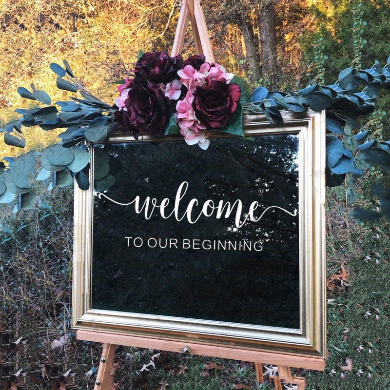 Welcome Vinyl Wall Sticker Diy Wedding Decoration - Temu