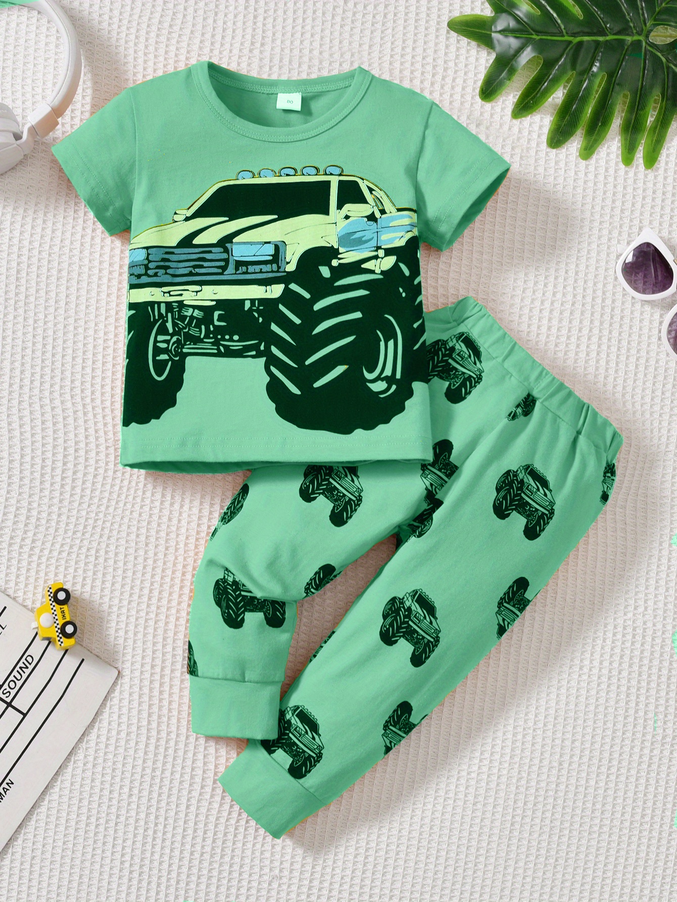 Boys road Vehicle Graphic Casual Outfit Round Neck T shirt - Temu Australia