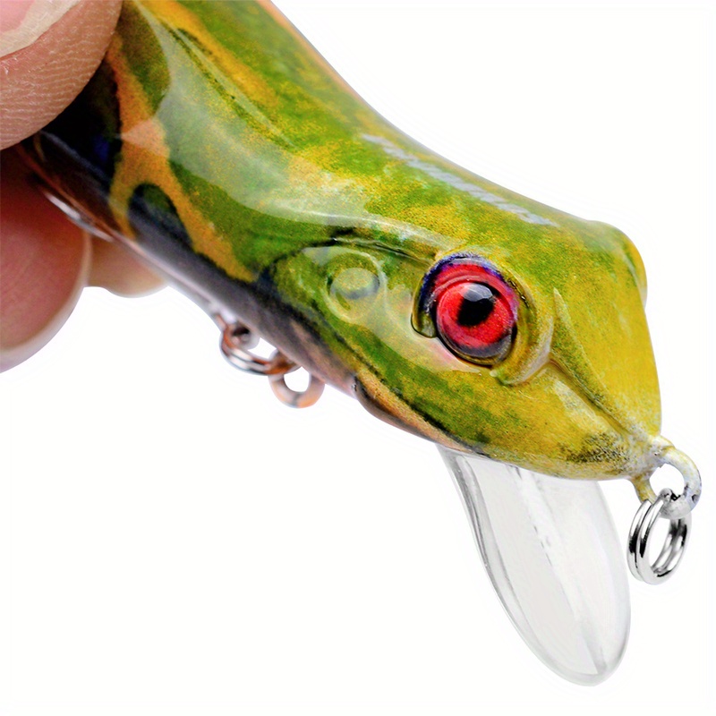 Frog Fishing Lure Saltwater Plastic Bionic Bait Treble Hooks - Temu New ...