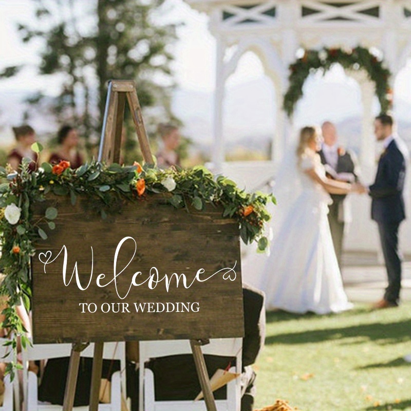 Welcome Sign Sticker Diy Wedding Sign Wall Stickers Welcome - Temu Portugal