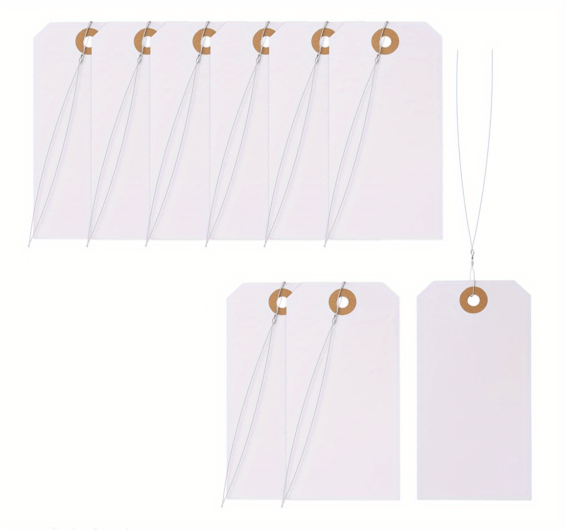 paper tags steel wire rope wired shipping tags blank hanging - Temu