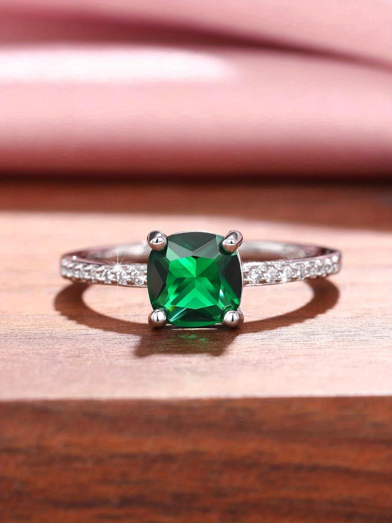 Classic Fashion Jewelry Stylish Blue Green Zircon Ring Men - Temu Australia