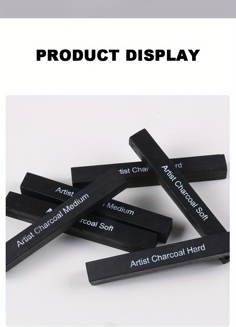 Boxed Sketch Charcoal Stick Three Hardness Optional - Temu Norway