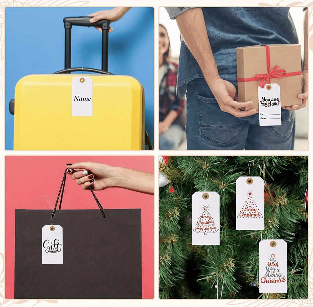 paper tags steel wire rope wired shipping tags blank hanging - Temu