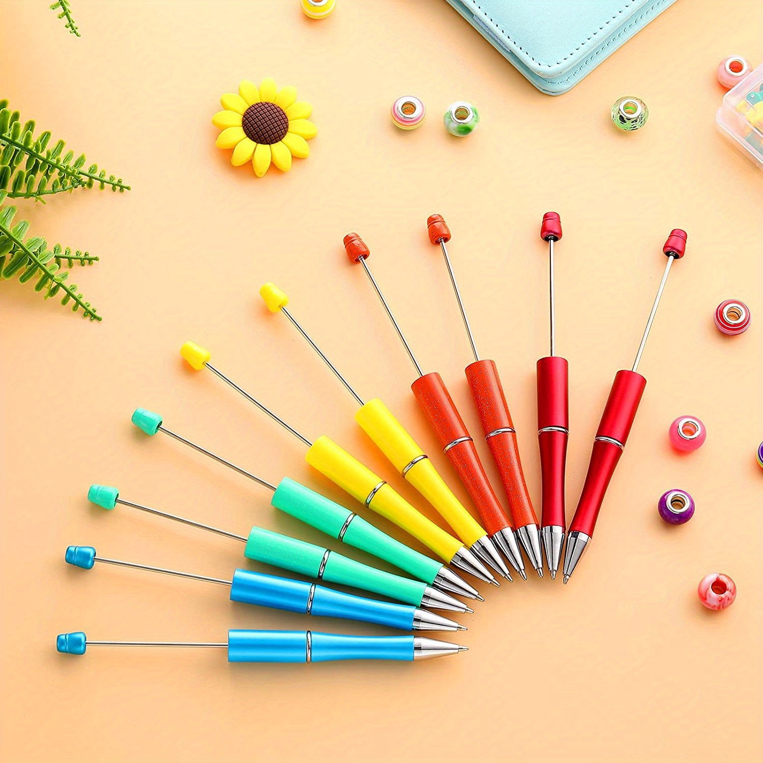 Bead Ballpoint Pen Assorted Color Shafts Black Ink Extra - Temu United ...