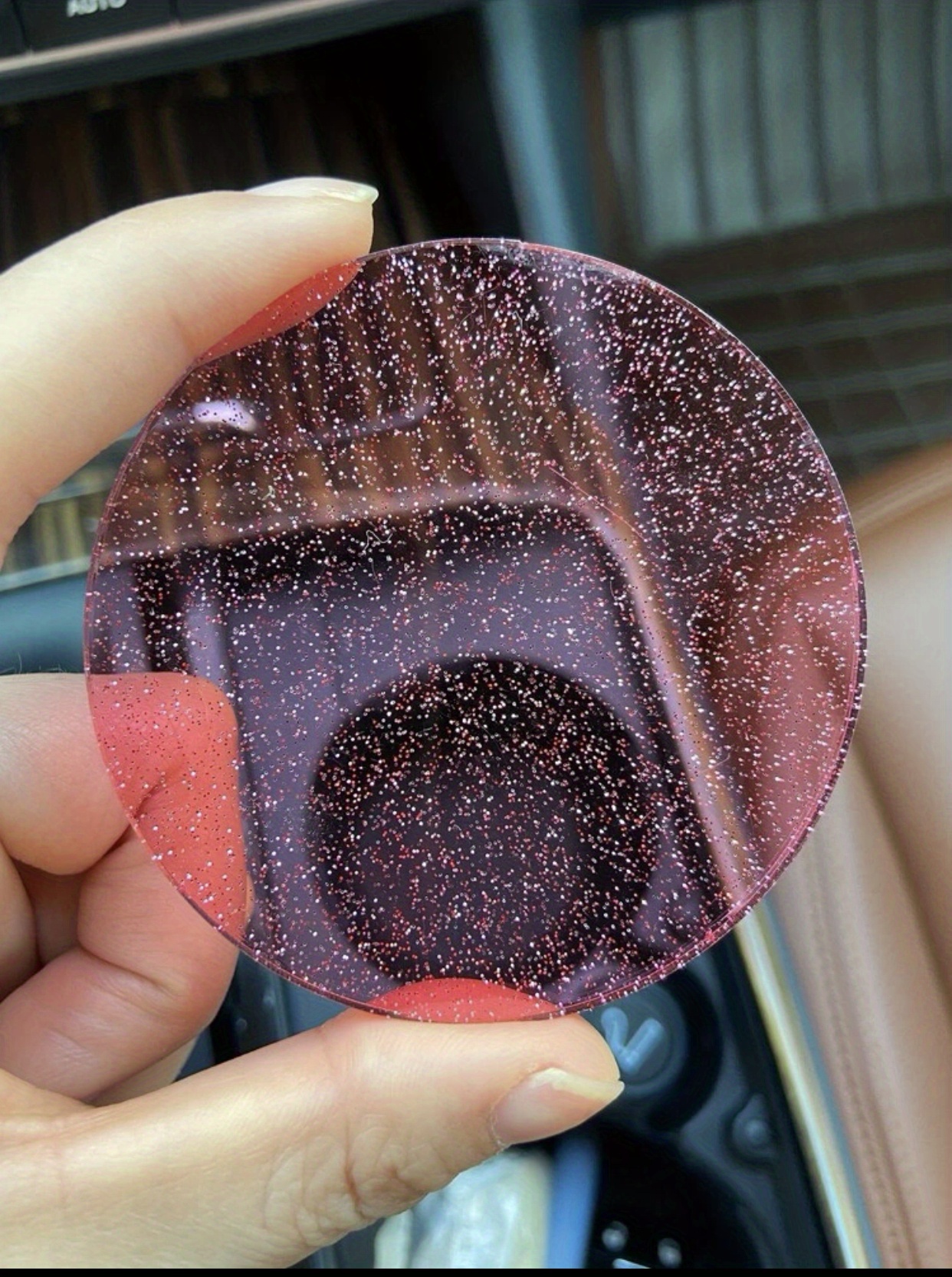 Glitter Transparent Car Water Coaster Car Storage Tank Mat - Temu