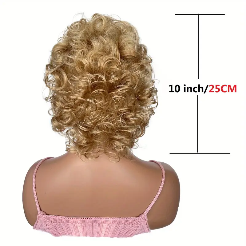 Women Short Curly Wavy Wigs Bangs Synthetic Full Wigs Daily Temu