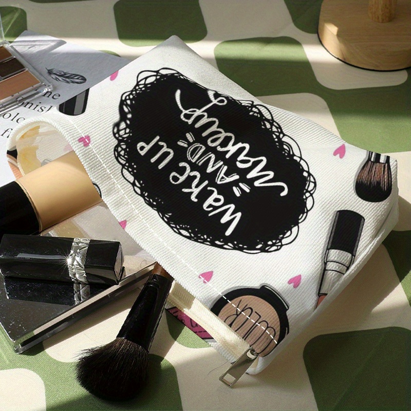 Cosmetic Pattern Zipper Bag Lightweight Carry On Pouch Versatile ...