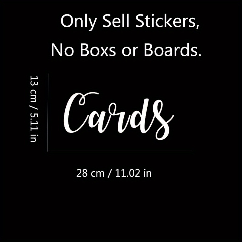 1pc Wedding Card Box Vinyl Sticker Vinyl Art Mural Ceremony Cards ...