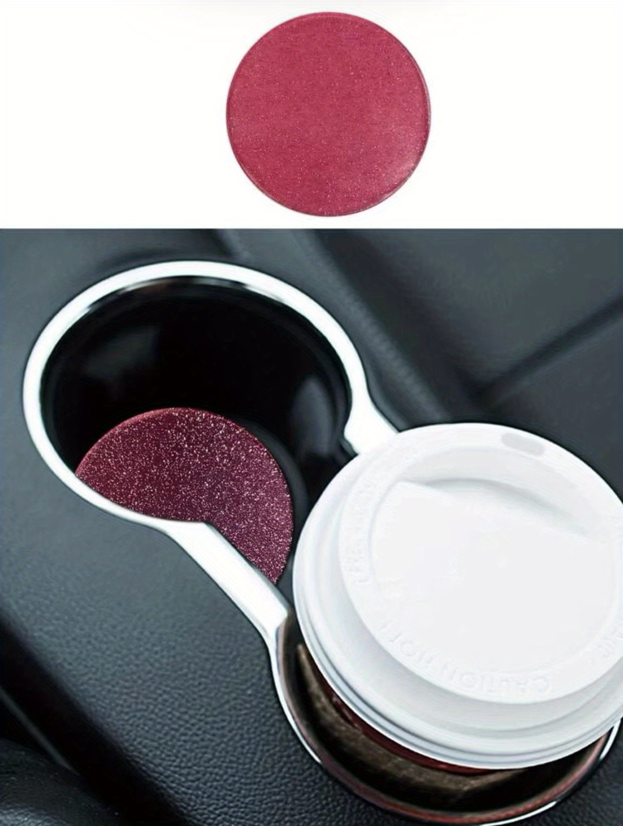 Glitter Transparent Car Water Coaster Car Storage Tank Mat - Temu