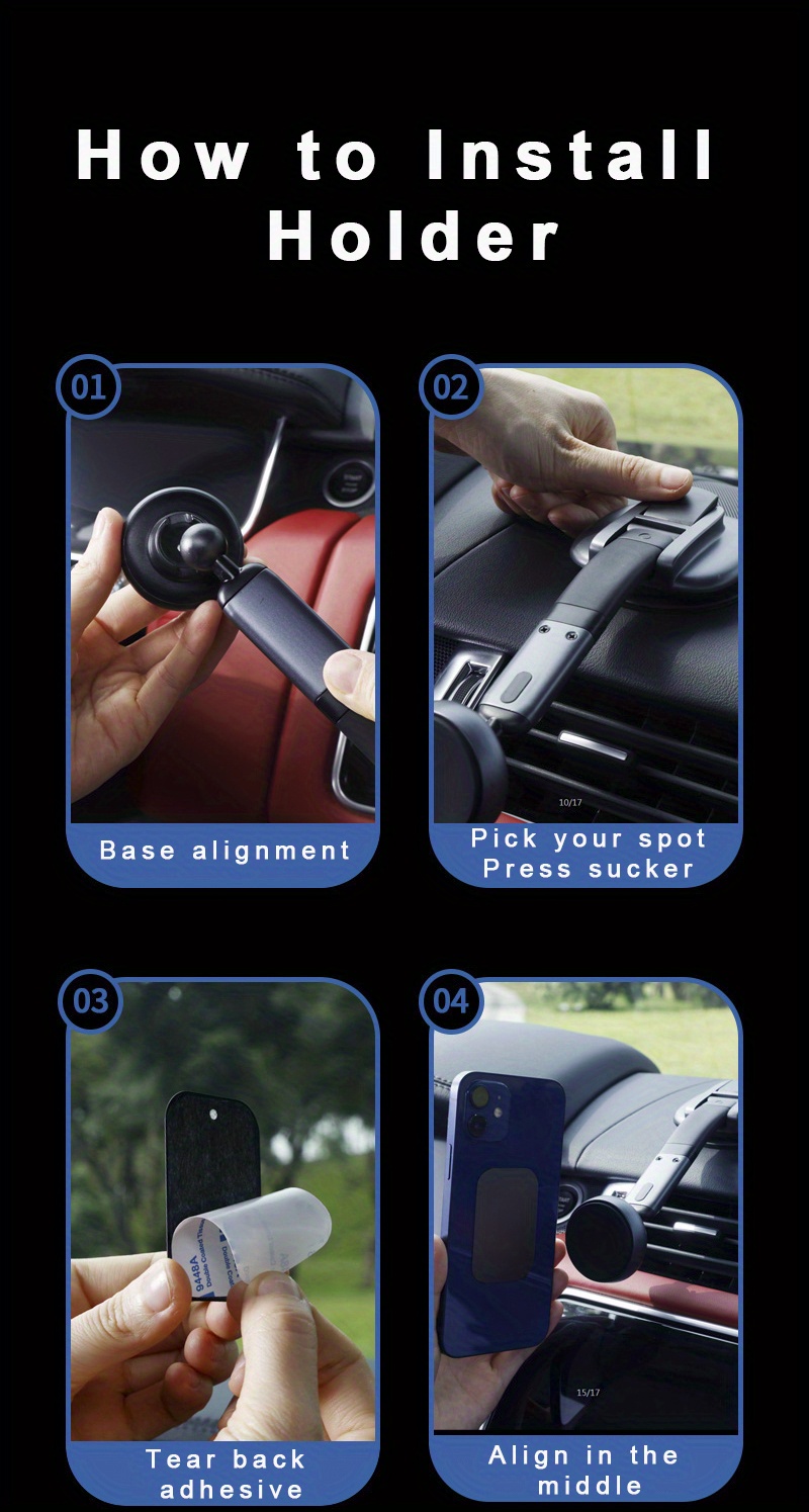 Suction Cup Model Waterfall Style Car Mobile Phone Bracket - Temu Australia