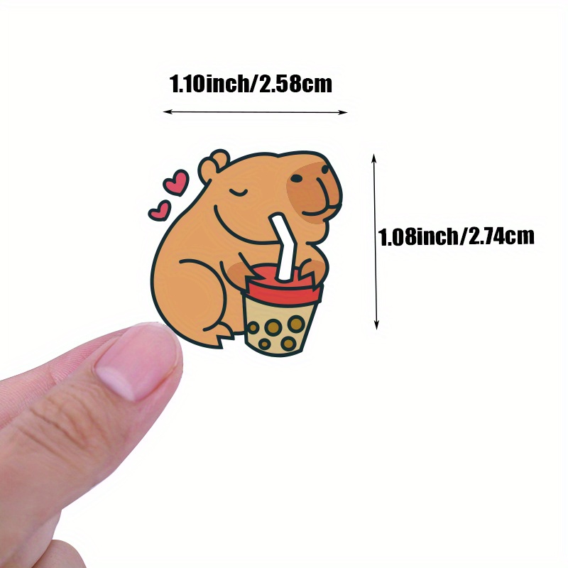 Capybara Stickers Cute Brown Stickers Vinyl Waterproof - Temu United