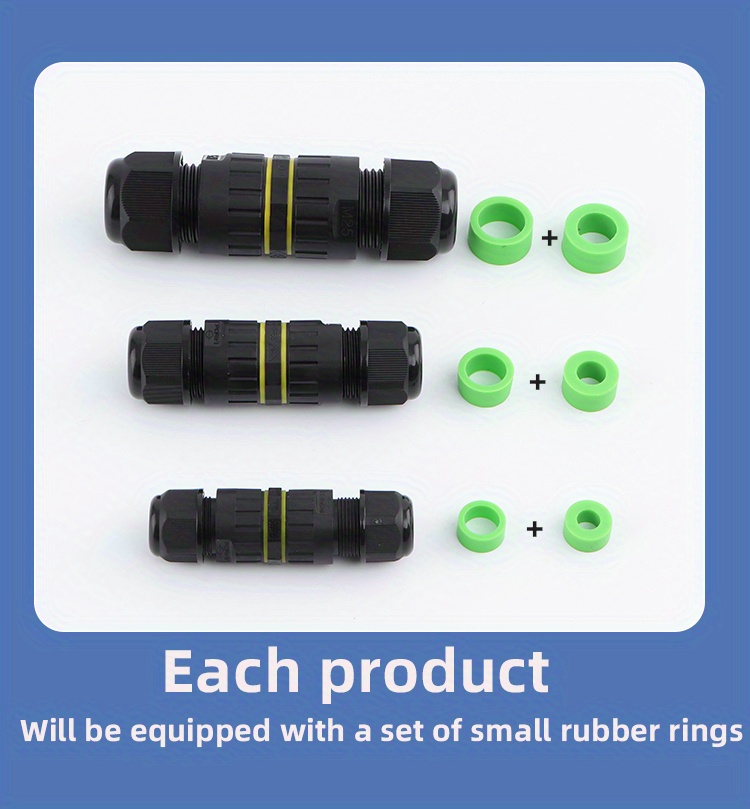 방수 커넥터 전선 및 케이블 방수 커넥터 Led 램프 어댑터 실외 배선 단자 실외 방수 매립형 무납땜 물에 담글 수 있음 2