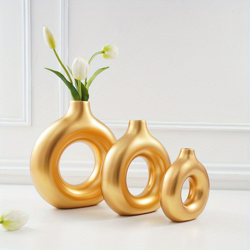 golden resin vase wedding dinner home - Temu Netherlands