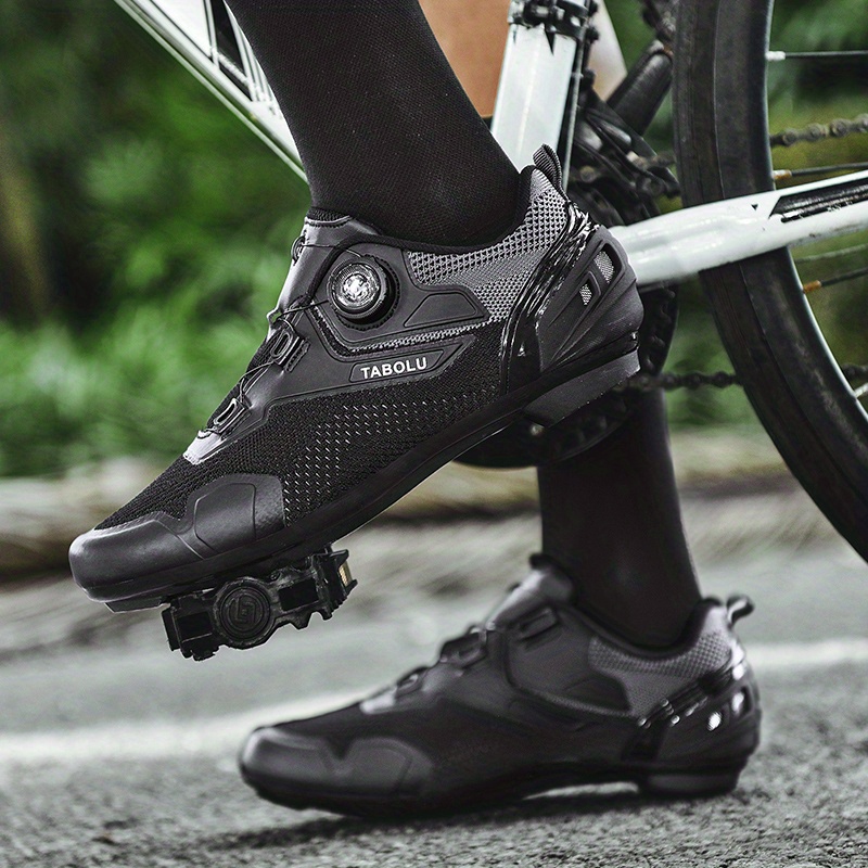 Mens Professional Cycling Shoes With Rotating Buckle Breathable ...