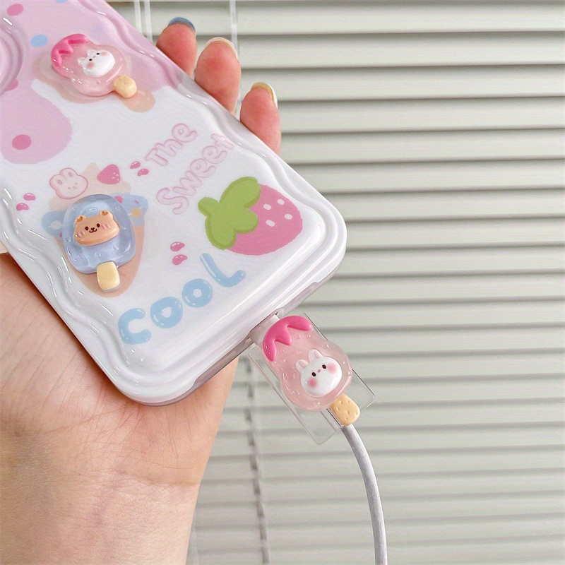 cute funny cartoon data cable protective case gift for birthday easter ...