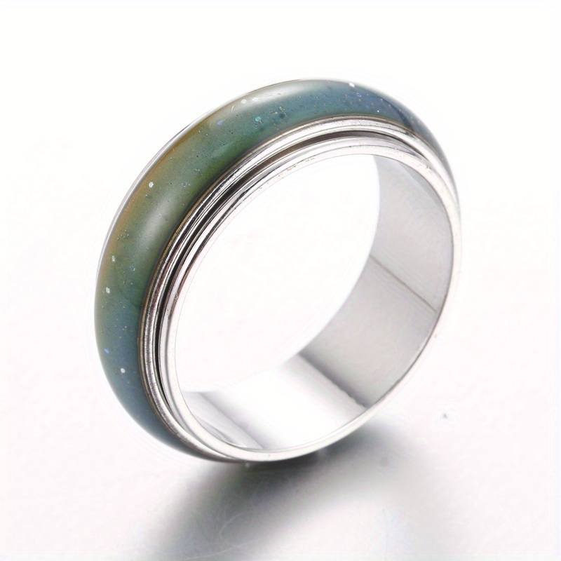 Stainless Ring Cool Boy Men's Changing Color Mood Rings - Temu United ...