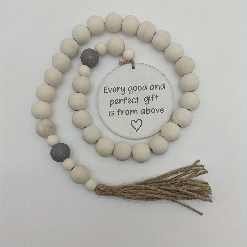 1pc 29 53in Wooden Beads Garland Farmhouse Rustic Beads - Temu Australia