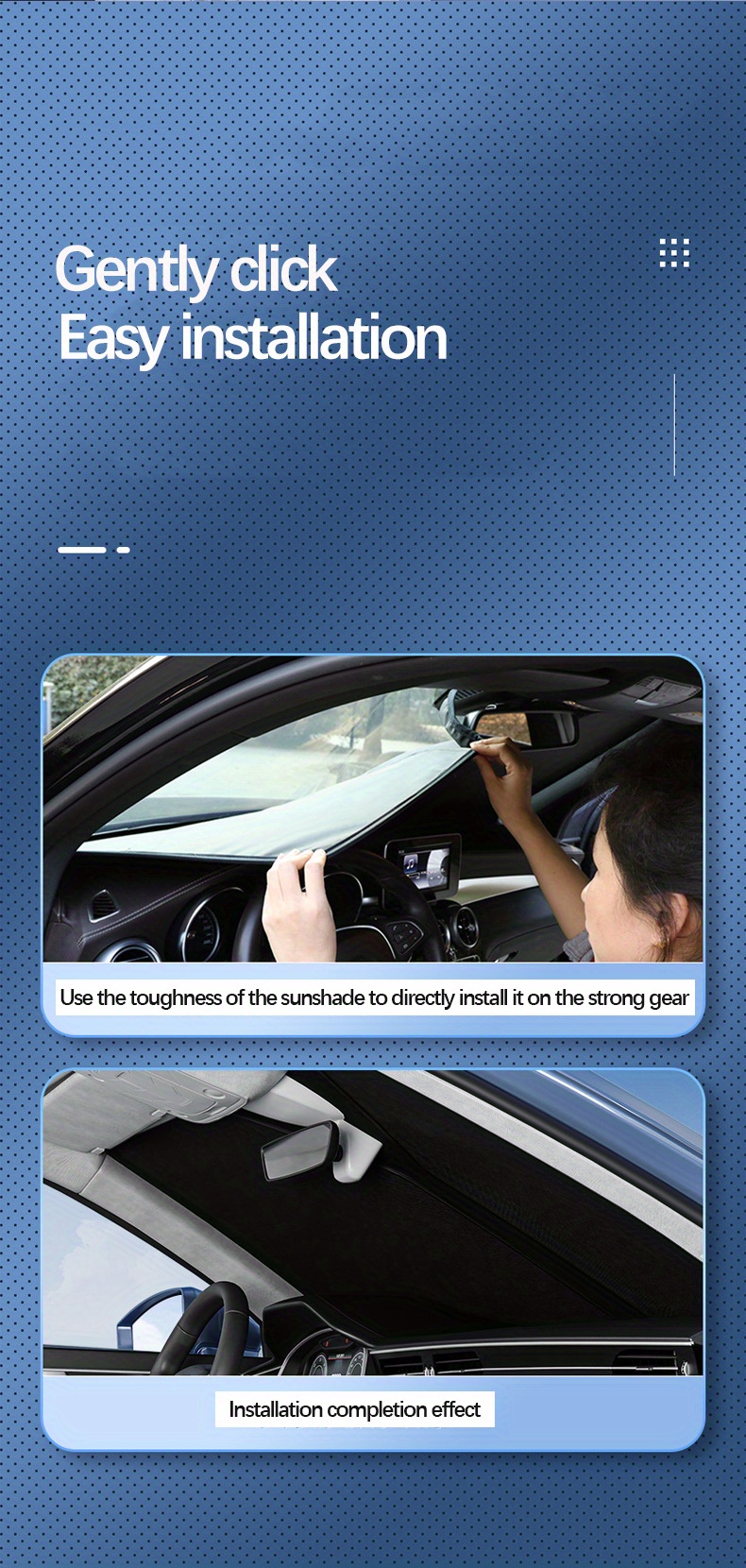 Silver coated Car Sunshade: Double loop Folding Thermal - Temu New Zealand