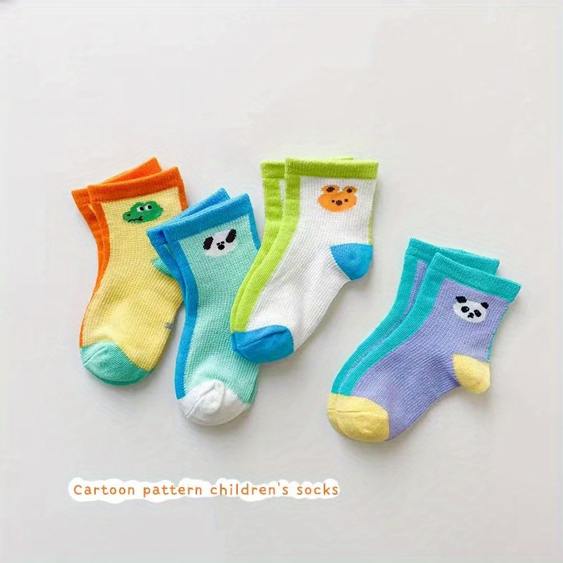 Casual Cute Cartoon Animal Thin Knit Socks Soft Comfortable - Temu ...