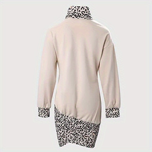 Robe D'épissure À Imprimé Léopard Robe Décontractée - Temu France