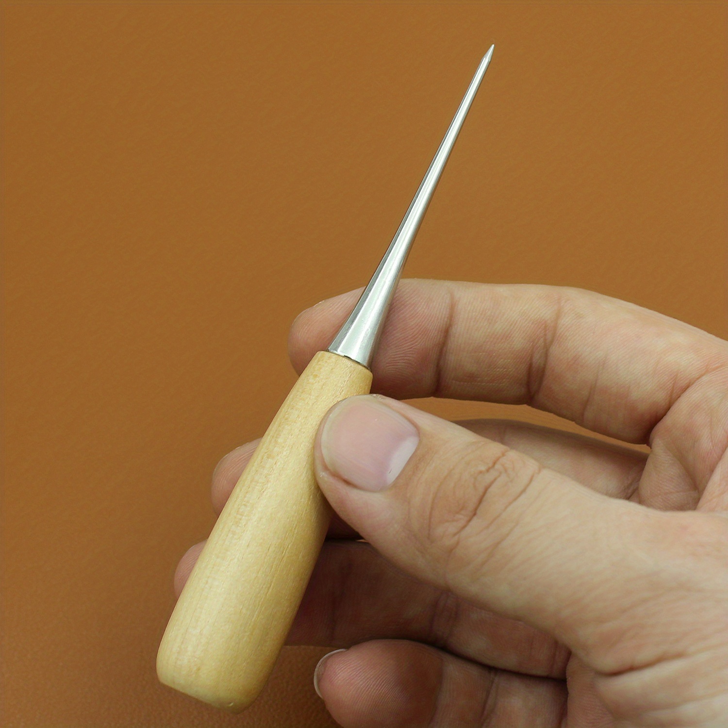 Diy Solid Wood Handle Awl Sewing Accessories Leather Awl - Temu Canada