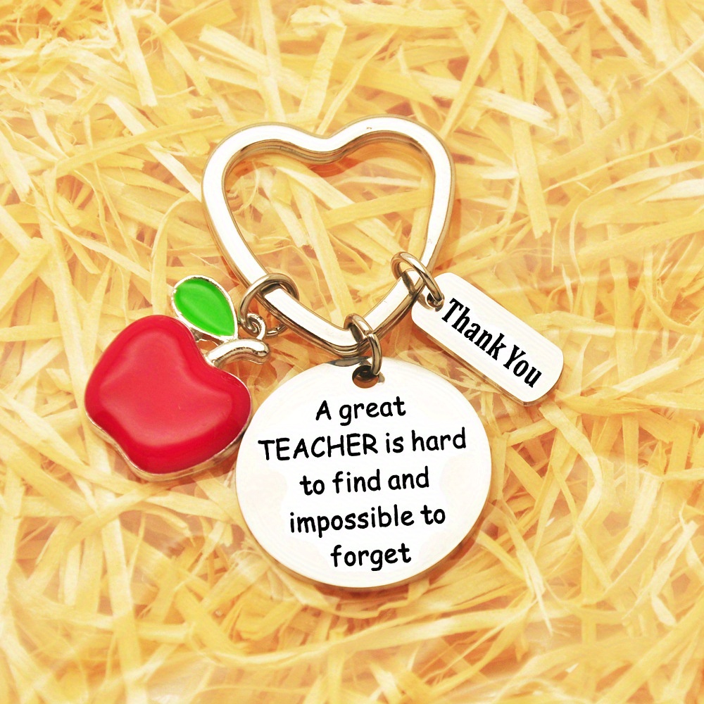 A Great Teacher Keychain Thank You Appreciation Gift Metal - Temu