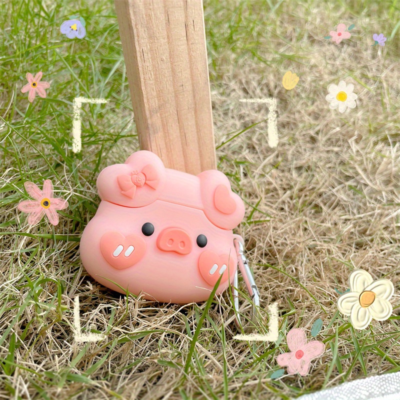 3d Cute Cartoon Pig Soft Silicone Protecting Cover - Temu