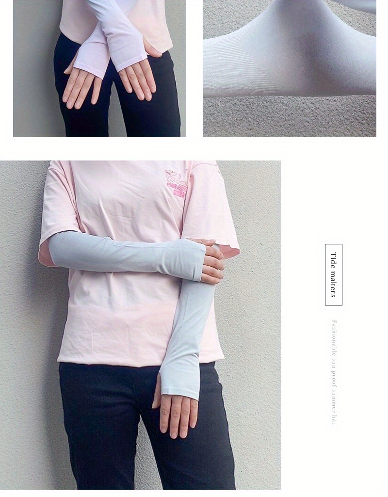 Unisex Summer Ice Colling Gradient Color Sun Protection Arm - Temu ...