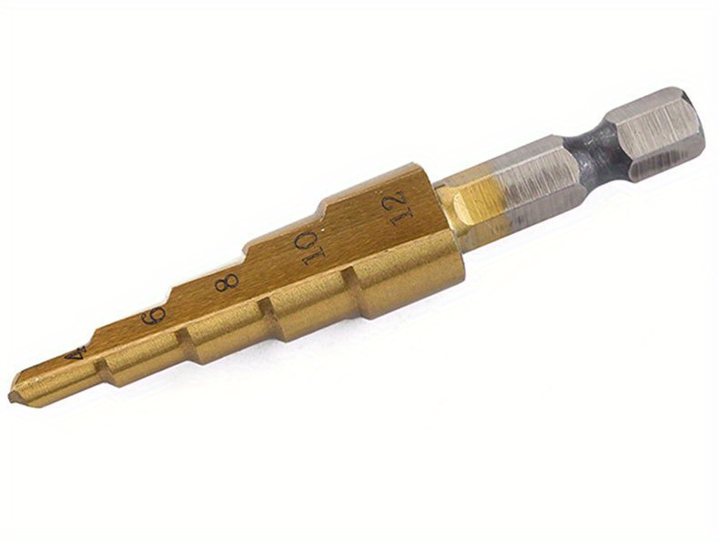 3pcs Hss Titanium Coated Step Drill Bit Set Steel 4 12 20 32 Hole ...