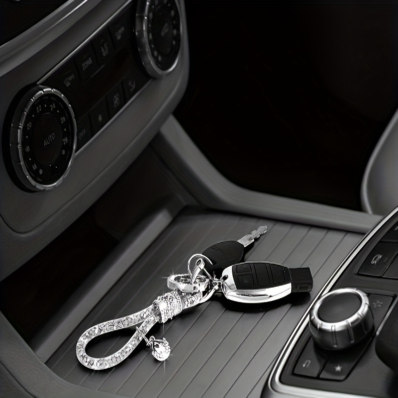 1pc Car Key Chain Inlaid Crystal Keychain Goddess Artificial Crystal ...