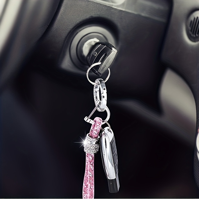 1pc car key chain inlaid crystal keychain goddess artificial crystal ...