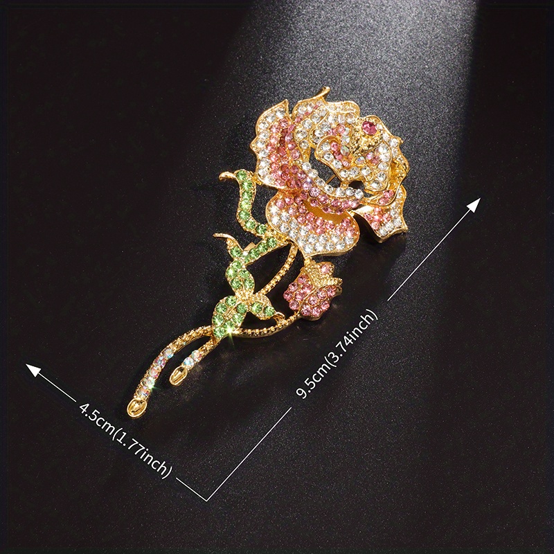 Elegant Men's Brooch Pin Sparkling Rhinestone - Temu
