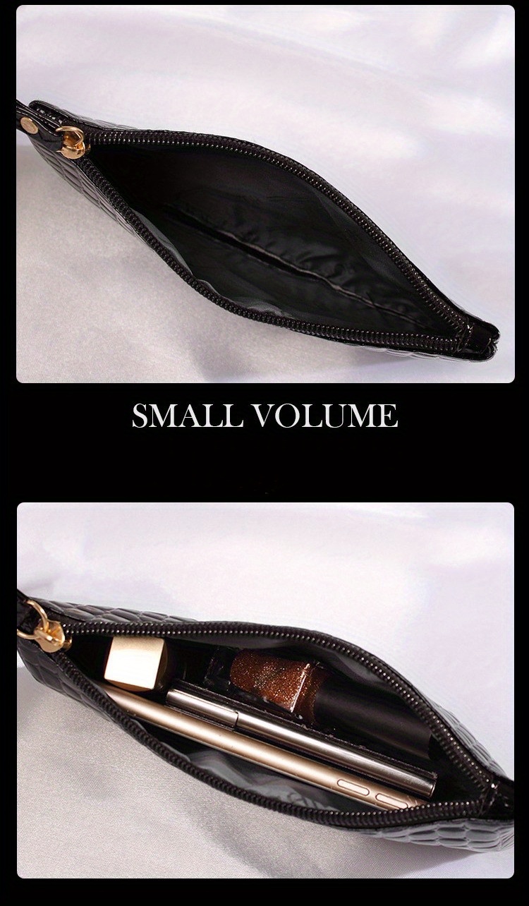 Minimalist Crocodile Embossed Long Wallet Zipper Portable - Temu ...
