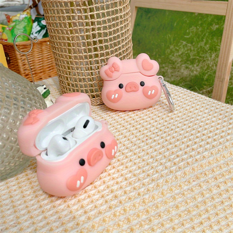 3d Cute Cartoon Pig Soft Silicone Protecting Cover - Temu
